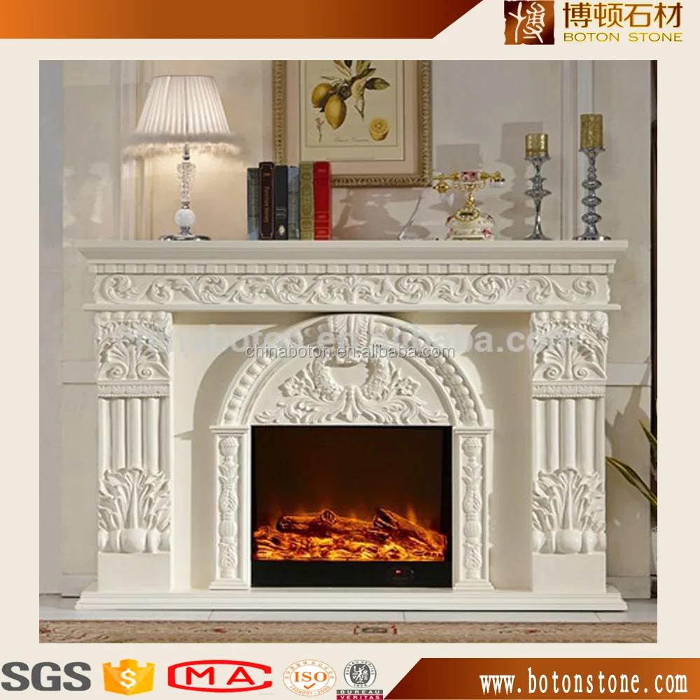Chinese Modern Design Style Natural Marble Fireplace With Furnace Core ...