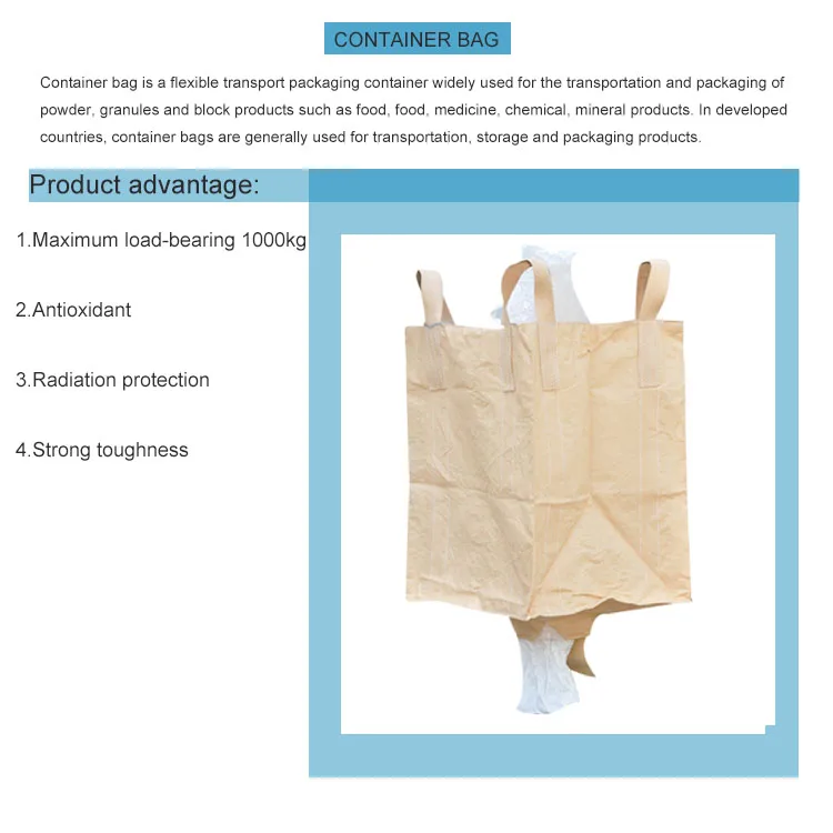 Factory Bulk Container Liner Bag 1 Mt Jumbo Bags - Durable & Versatile