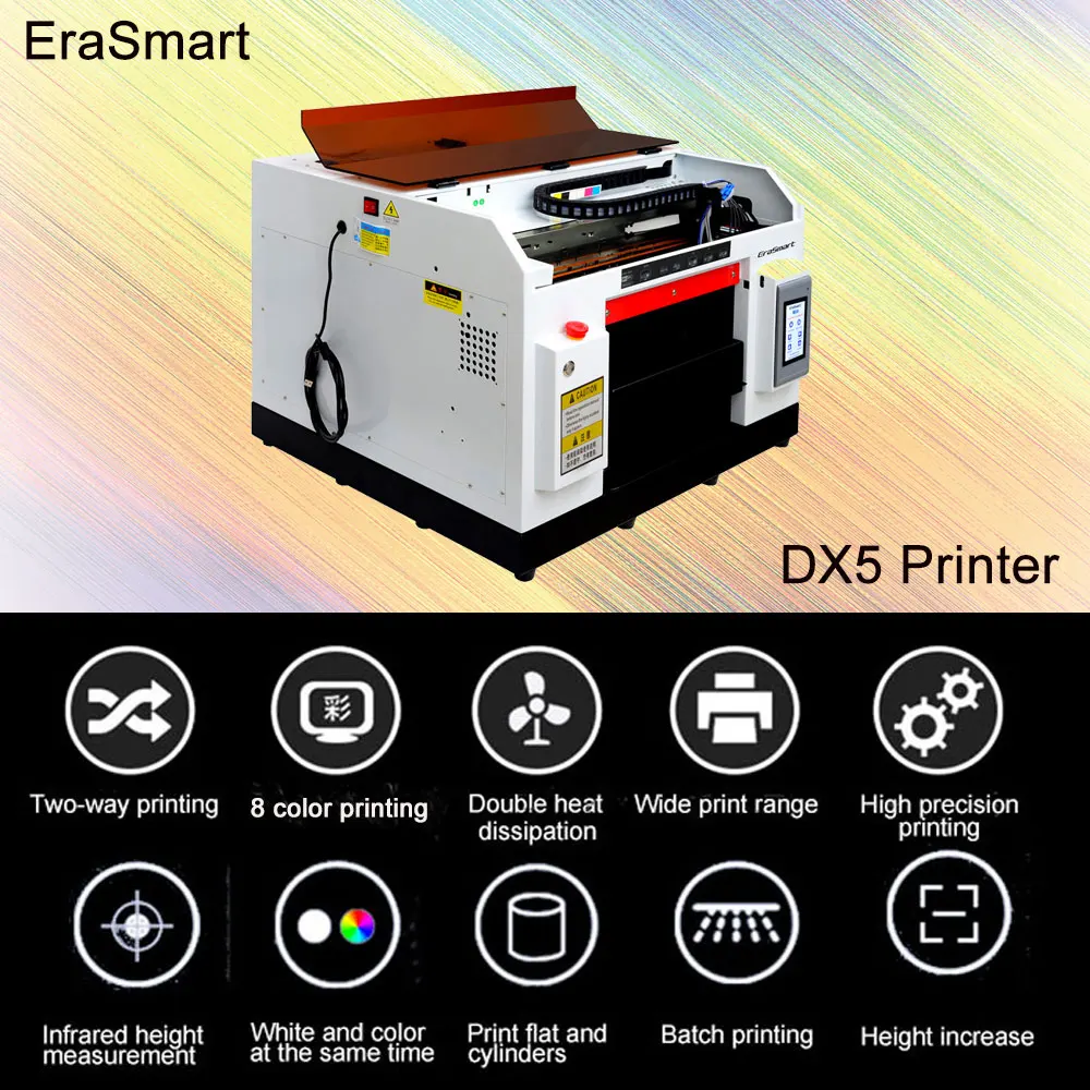 Erasmart Dx5 Automatic A3 Uv Cylinder Printer Uv Flatbed Printer - Buy ...