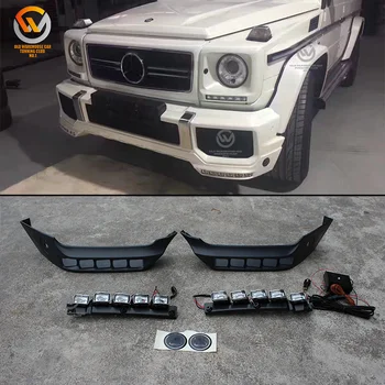B Style Mercedes W463 G Class G63 G65 New Front Lip Spoiler With Led Drl - Buy G63 G65 Front Lip ...