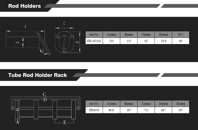 Marine Hardware - Durable Steel Magnetic Fishing Boat Rod Holders