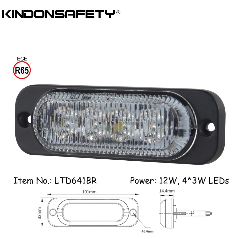 Ece R65 R10 Sae J595 Approved 4inch Ultra Slim Strobe Lighthead Led ...