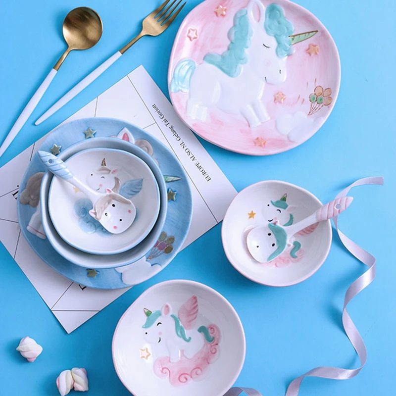 Children Tableware 4pcs Ceramic Dinner Set In Animal Shape Design - Buy ...