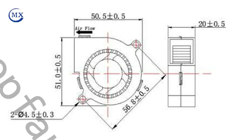 Dc 12v 50mmx20mm Blower Cooling Mini Small Fan Used In Car Cabin And ...
