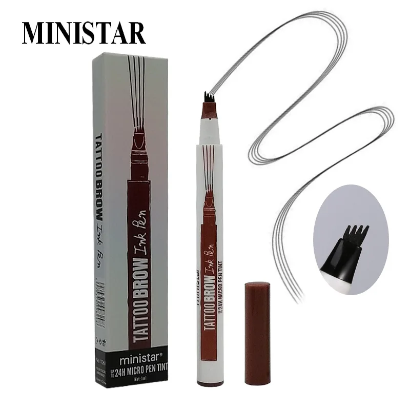 Ministar Professional Eye Brow Tattoo Tint Pen Long Lasting Waterproof ...