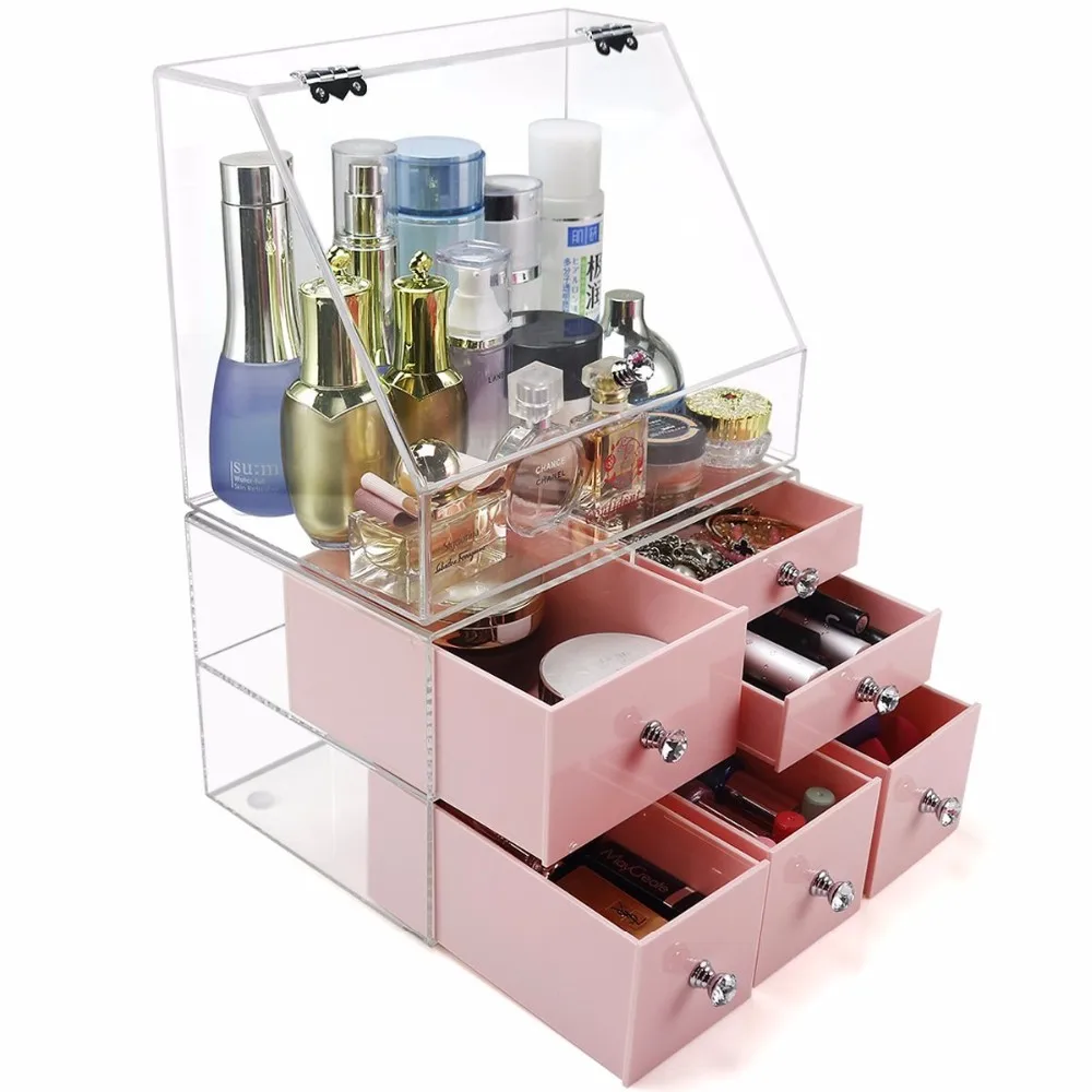 Clear Makeup Organizer with Drawers - Versatile Storage