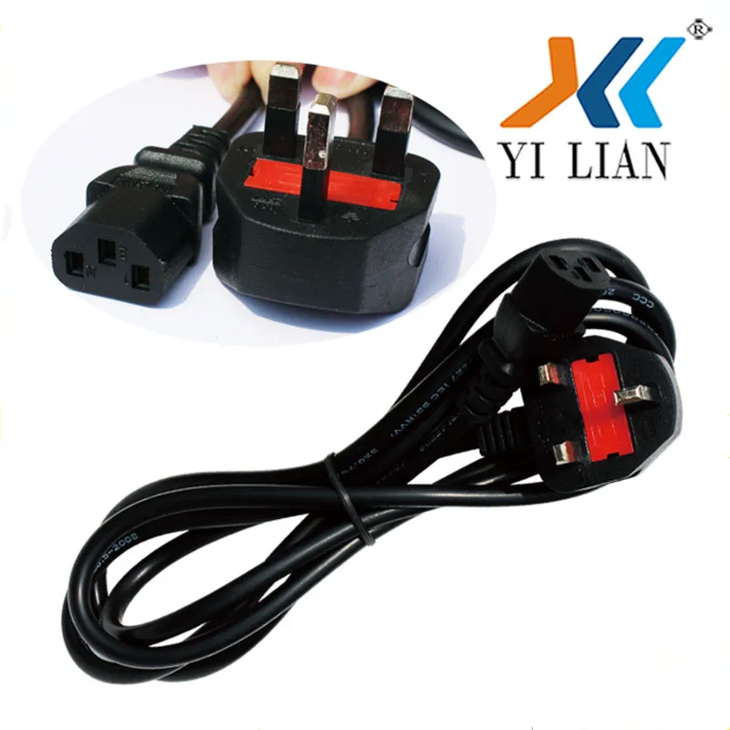 Wholesale Uk 3 Round Pin Plug 230v Power Cord Power Cable Ac Power ...