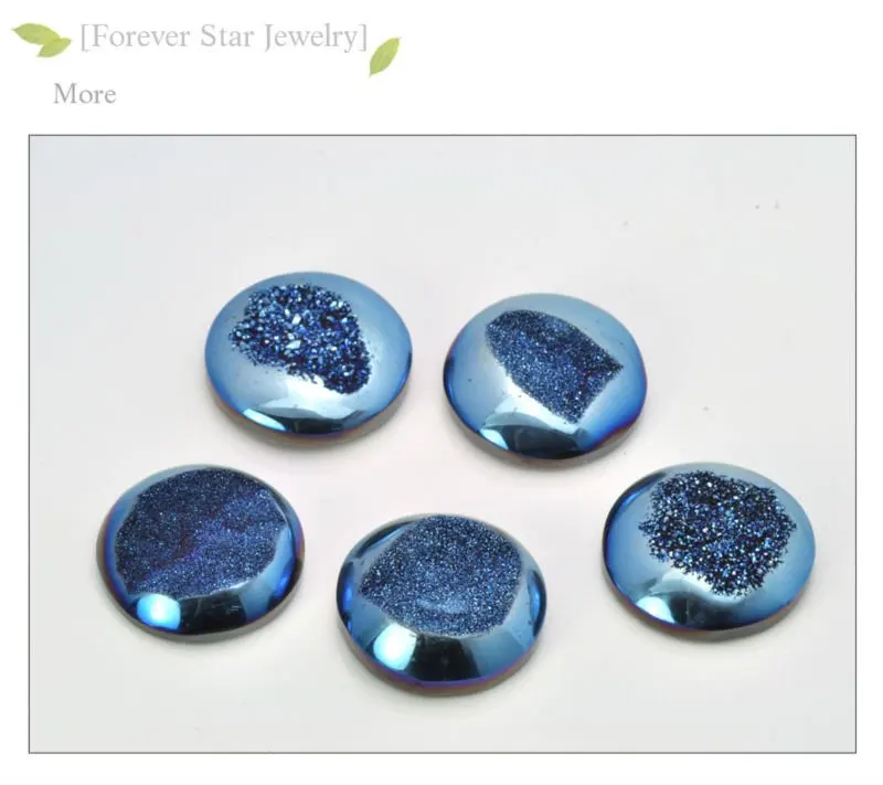 Wholesale Lolite Color Natural Druzy Gemstone 17.1ct Round 20mm For ...