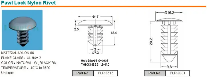 Auto Nylon Pine Tree Push Rivets Plastic Pine Tree Clip Nylon Rivet ...