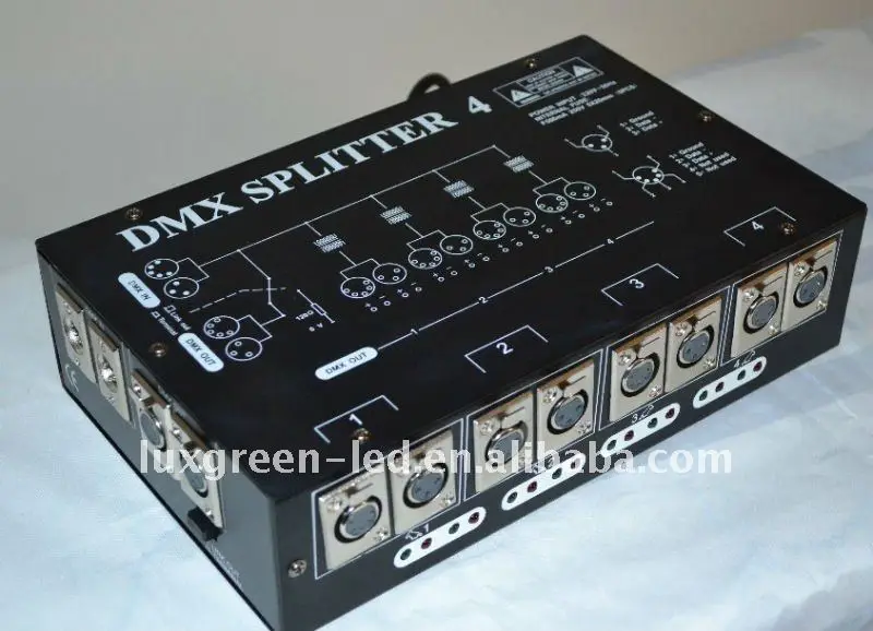 4 Way Dmx Distributor Signal Amplifier 1in 4 Out Splitter - Buy High ...