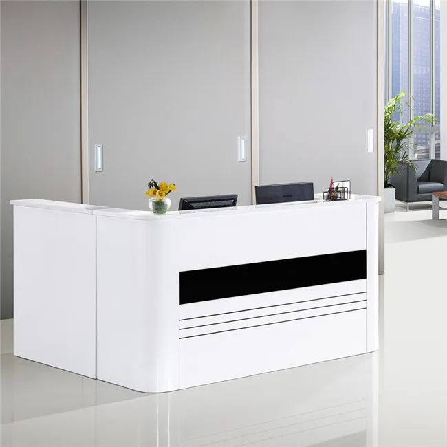 2 Personne Comptoir De Réception Blanc Moderne Pas Cher Bureau D ...