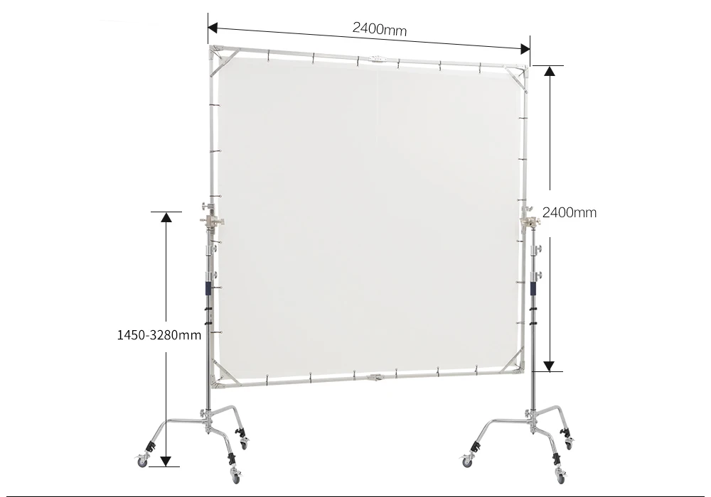 Jinbei Hd-240 2.4x2.4m Photographic Hd Frame Scrim Diffuser For Studio ...