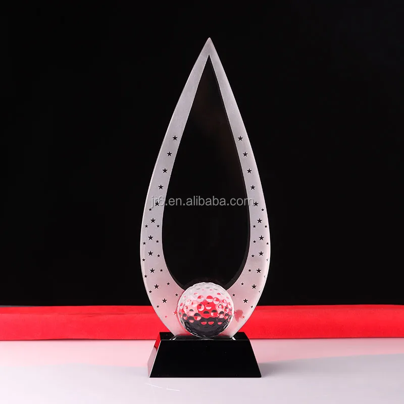 New Design Crystal Unique Golf Trophy for Golf Sports Event