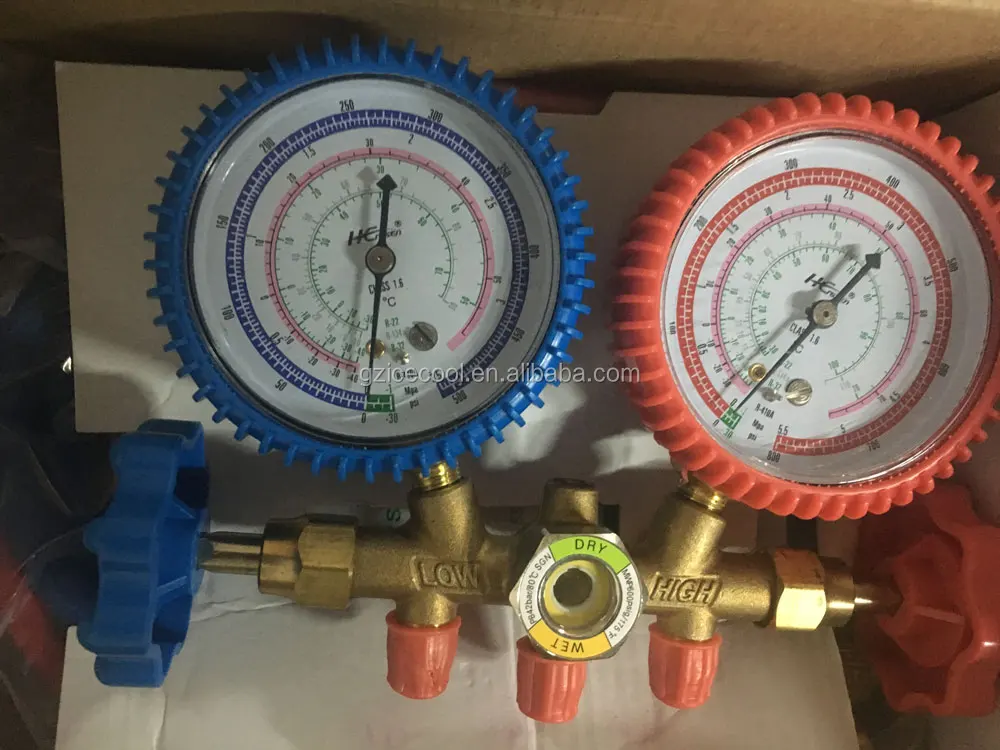 R410a Manifold Gauge Set Ct-536c-r410 For R410a/r32/r134a/r22 With Charging Hose - Buy R410a ...