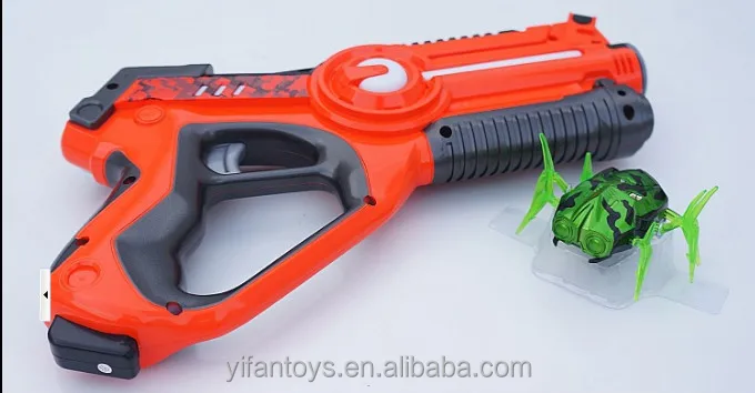 W7001 Laser Shooting 1pcs Infrared Beetle & 1pcs Bug Shooting Gun ...