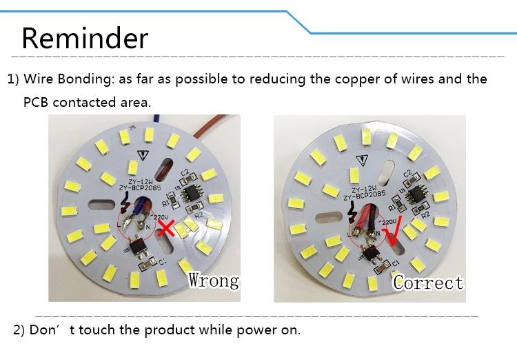 12w Dob 220vac For Led Bulb /down Light/ Driver On Board 2835 Ac Led ...