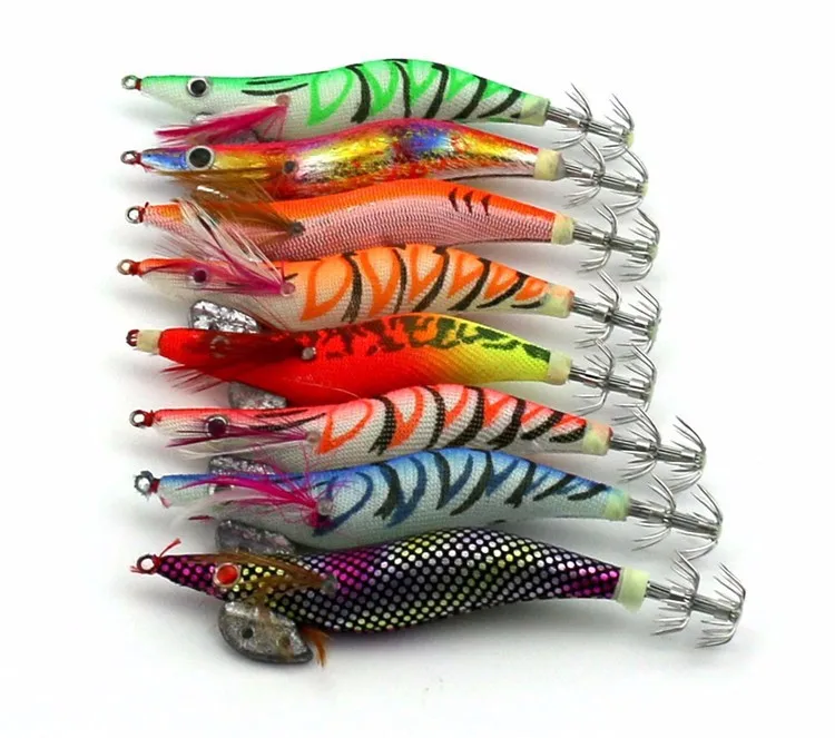 Youme Easy Catch 5pcs Hard Plastic Octopus Squid Jigs Lures Cuttlefish Artificial Bait Wood ...