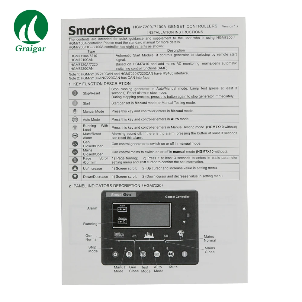 New Smartgen Hgm7220 Genset Controller Generator Controller Panel - Buy Control Panel Pellet ...