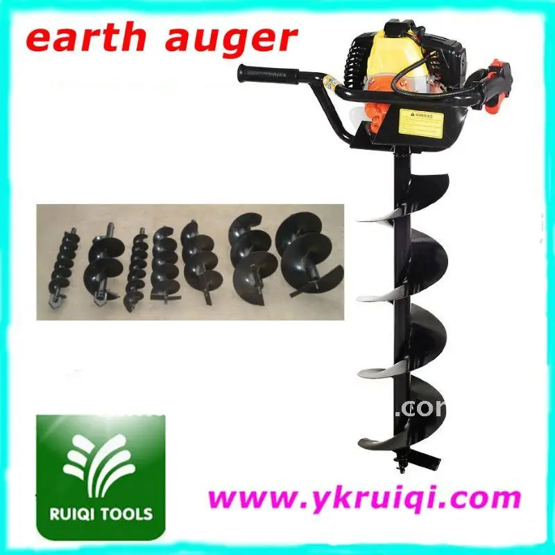 Big Power Gasoline Ground Drill 72cc Engine With 100mm-300mm Grill ...