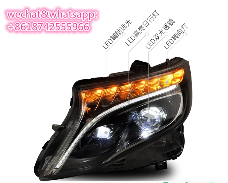 High Quality Headlights For V Class W447 Front Lamp With Led Day ...