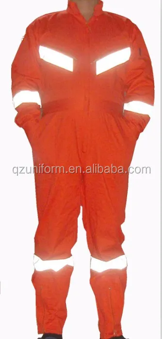 Orange Workers Overall Uniform With Reflective Tape For Mining ...