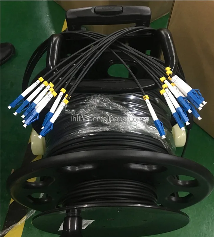 SM,8C,G657A,Armored Black TPU Cable,100-150M,LC/UPC-LCUPC harsh ...