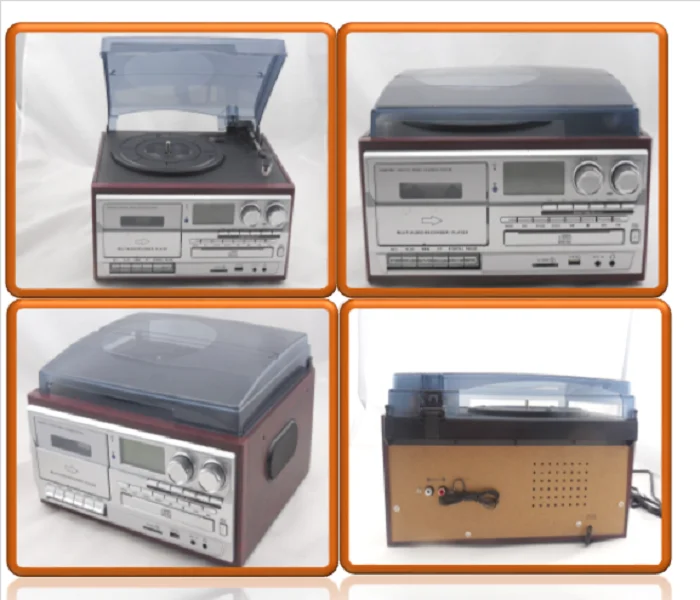 Classic Vintage Vinyl Records Player Multiple Cd Player With Built In ...