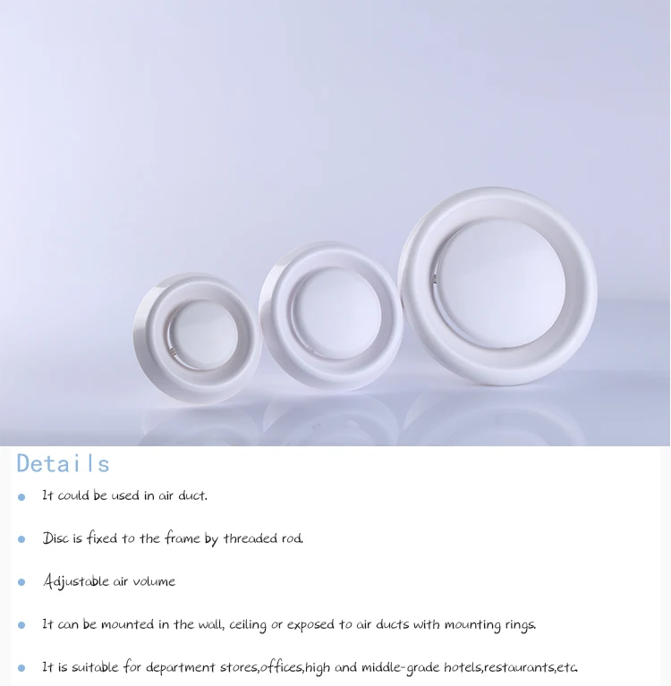 Round Ceiling Air Vent For Air Conditioning Ventilation System - Buy ...