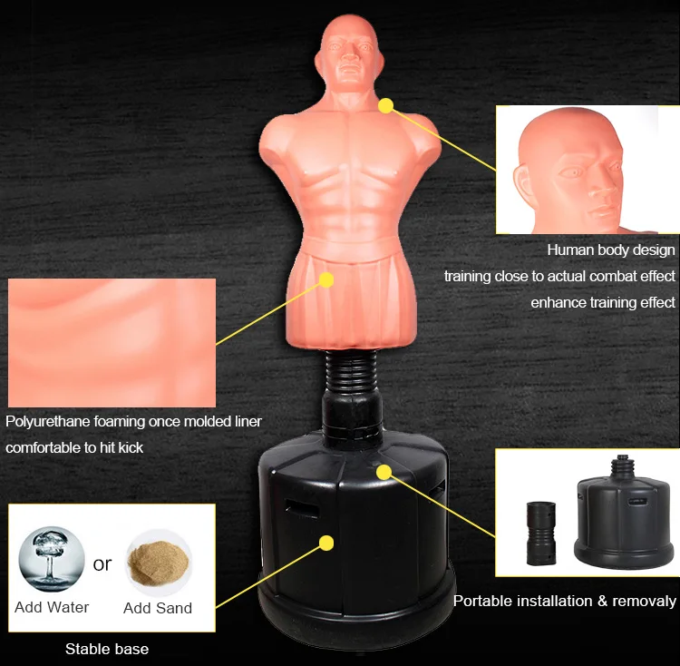 Professional Free Standing Dummy Boxing Man Punching Bags - Buy Boxing ...