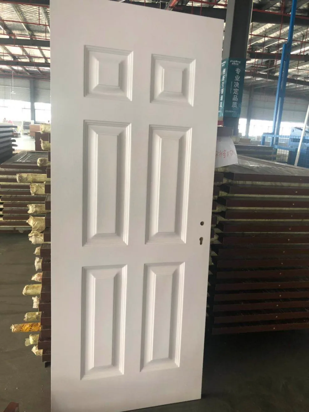Cheap Wooden Internal Door 6 Panel Interior Doors with Frame