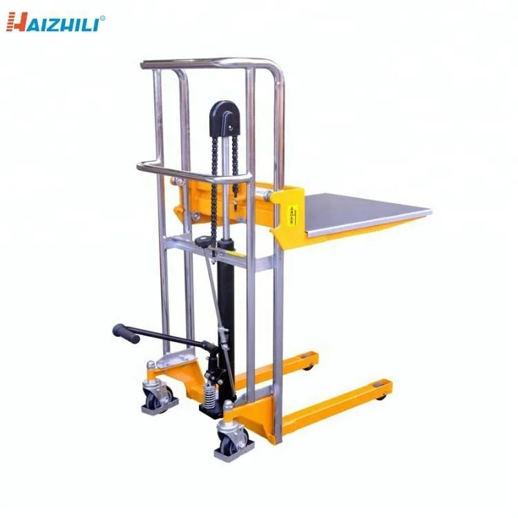 Manual Platform Forklift Hydraulic Hand Stacker 400kg Portable - Buy ...