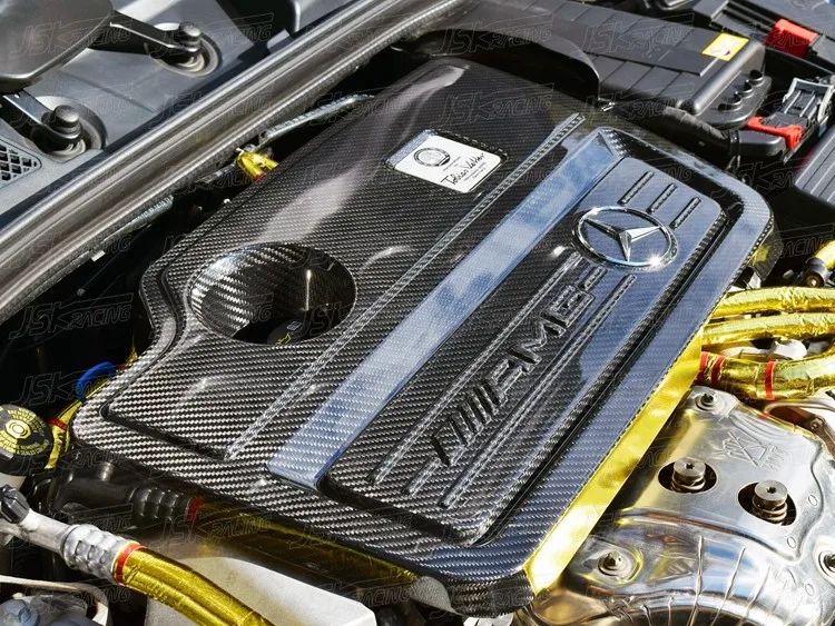 2013-2016 Oem Style Dry Carbon Fiber Engine Cover For Mercedes Benz A ...