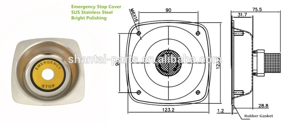 Waterproof Emergency Stop Switch Push Button Box For Diesel Generator ...