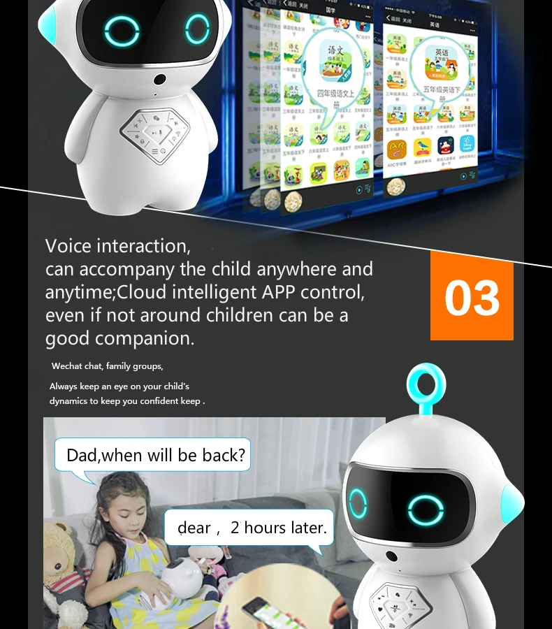 Early Education Wireless Wifi Smart Ai Robot Intelligent Point Reading ...
