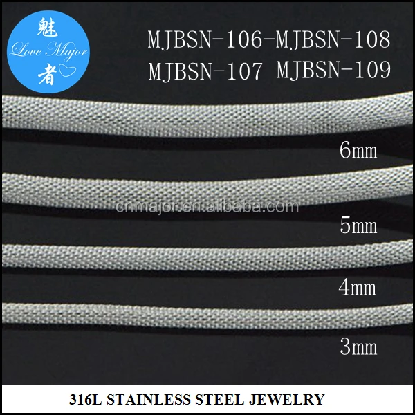 Variety Stainless Steel Round Mesh Chain For Necklace Women Jewelry Diy ...