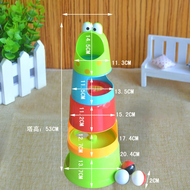 Cartoon Plastic Stacking Toys Educational Baby Game - Buy Plastic ...
