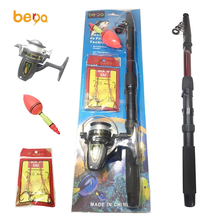 Cheap Spinning Fishing Rod and Reel Combo Kit with Floats and Hooks ...