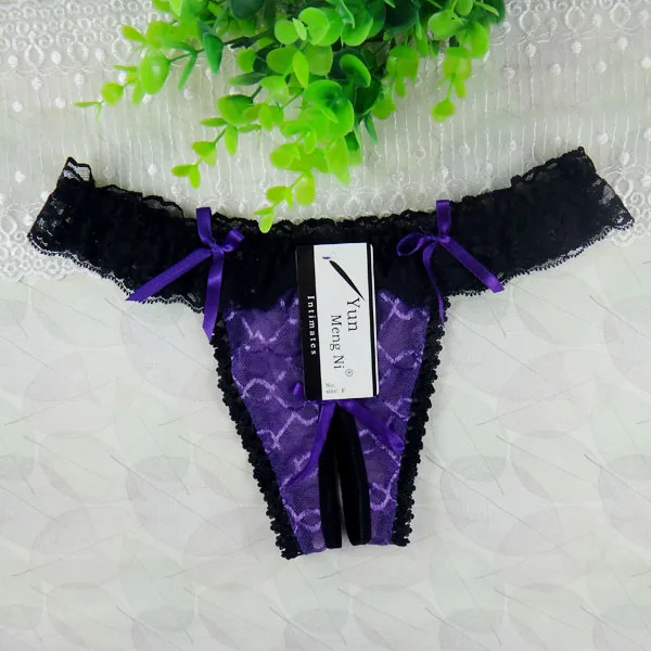 Crotchless G-string,T-back,Girl's Thong Front Oped Hot Underwear - Buy ...