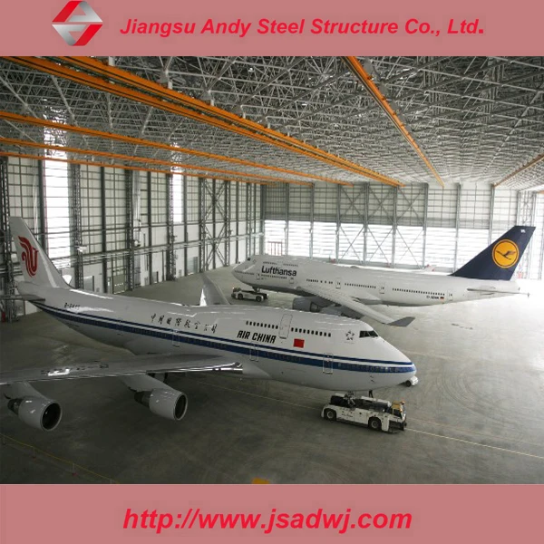 Long Span Light Steel Structure Prefabricated Aircraft Hangar Space ...