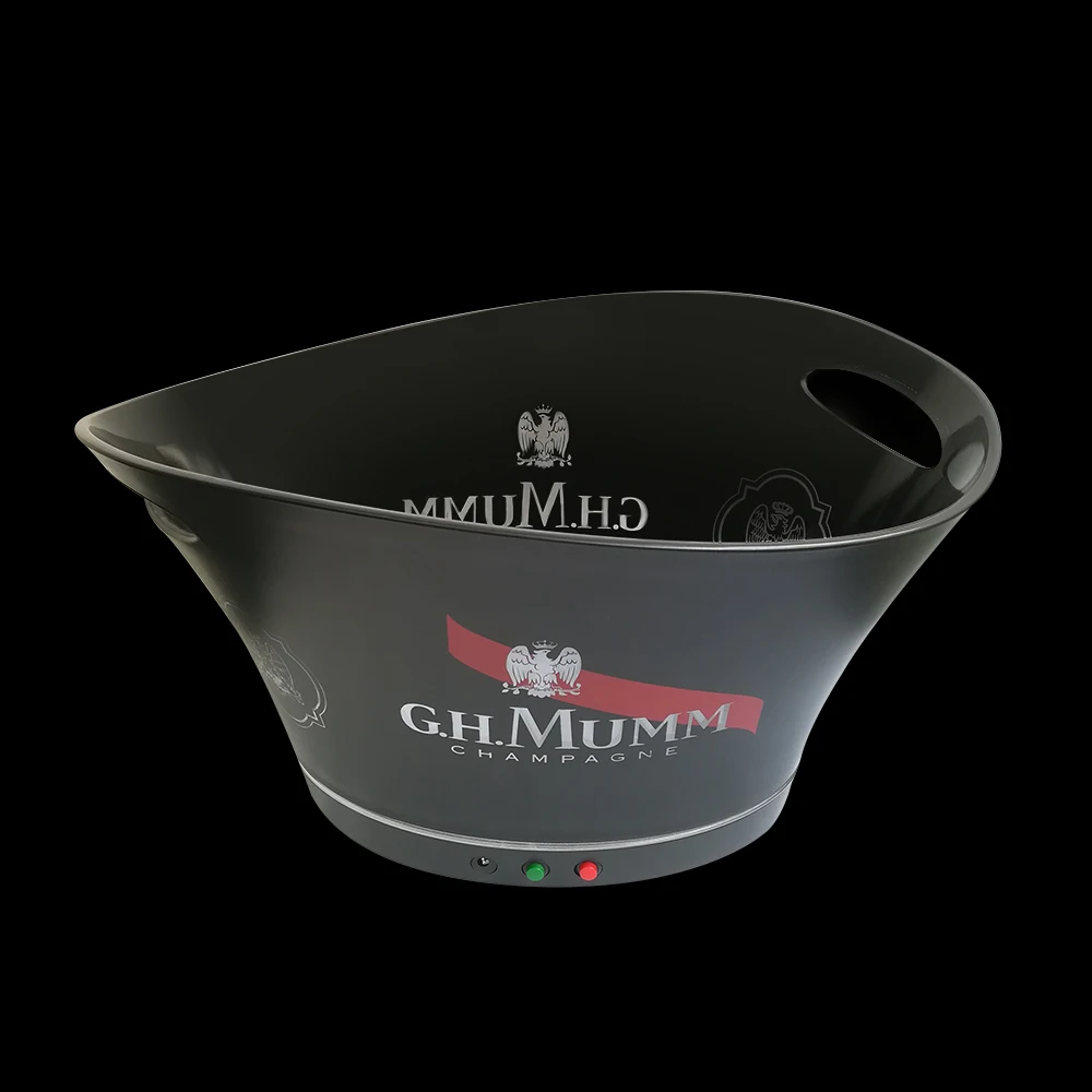 Custom Clear Plastic Ice Bucket Acrylic Wine Beer Ice Bucket With Logo ...