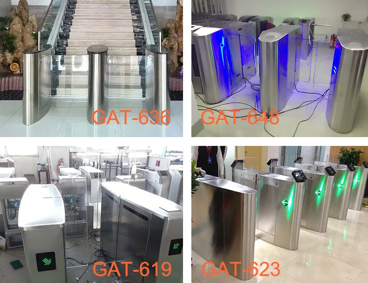 Cards Identification Security Pvc Flap Gate Single Pole Flap Barrier ...