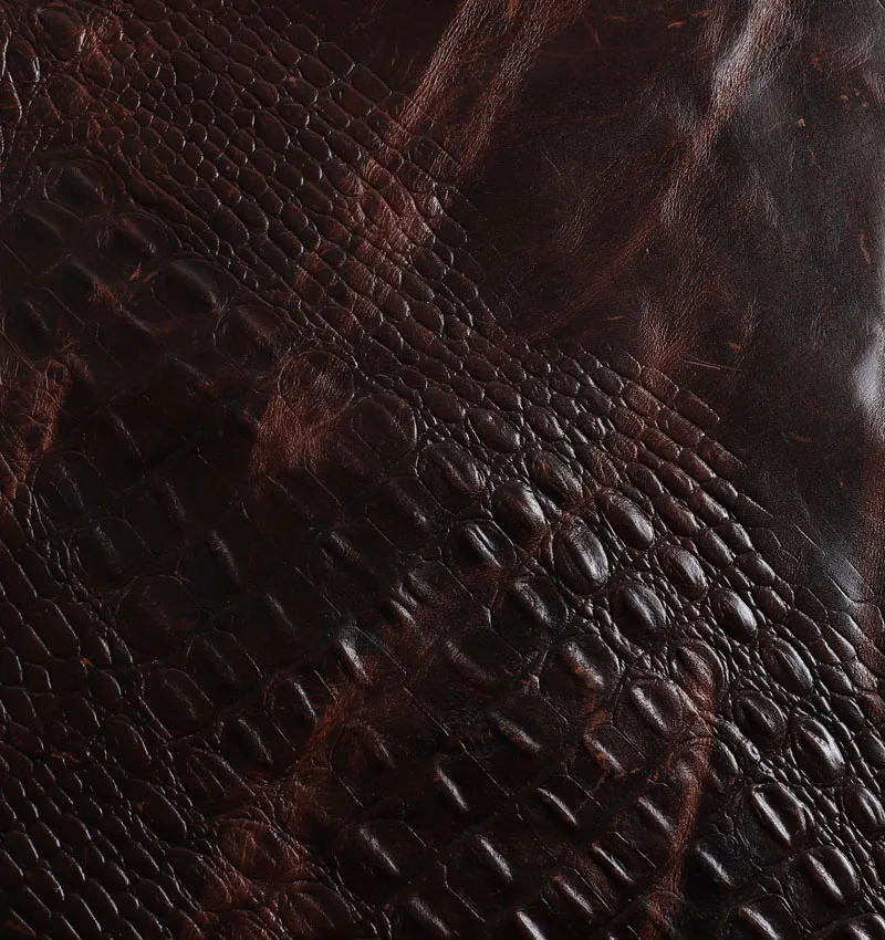 High Quality Natural Hide Embossed Croco Pattern Skin Leather - Buy ...