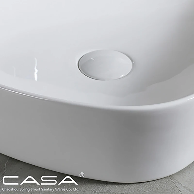 Singapore Ceramic Shell Shaped Bathroom Countertop Triangle Shape Sink ...