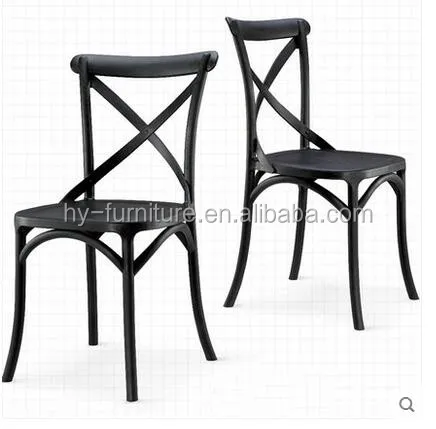 High Quality New Design Black Pp Plastic Cross Back Dining Chairs,X ...