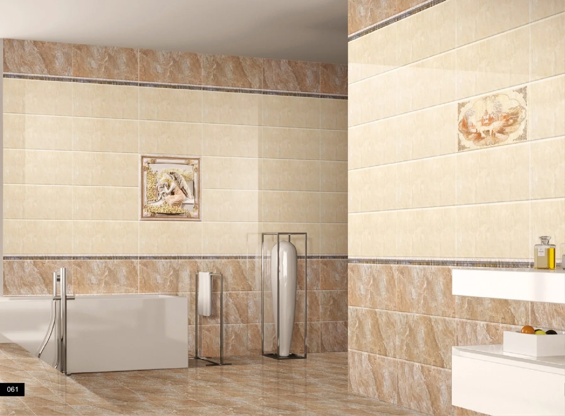 300x600 European Glazed Ceramic Tile Angel Pattern Kitchen Bathroom ...