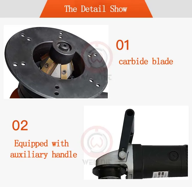 Portable Pipe Hand Metal Tool Straight Cover Round Beveling Milling ...