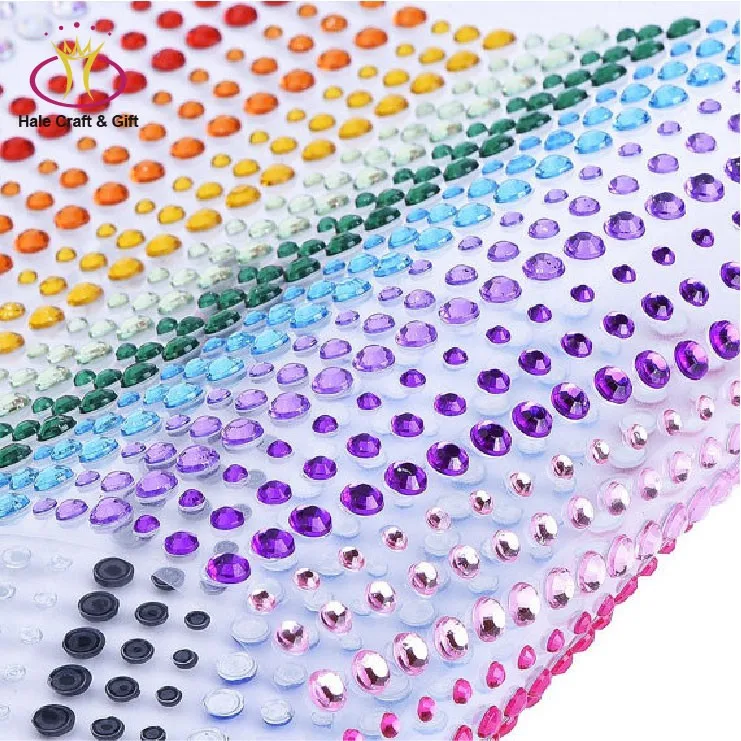 Self Adhesive Acrylic Gem Sticker Rhinestone Diamante Embellishment ...