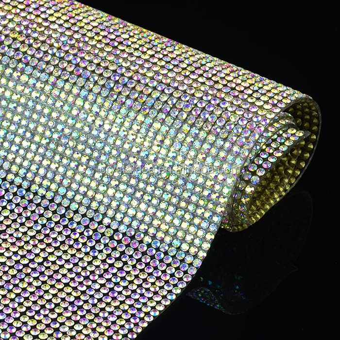 Silver Aluminium Hotfix Rhinestone Sheet - 120cmx45cm