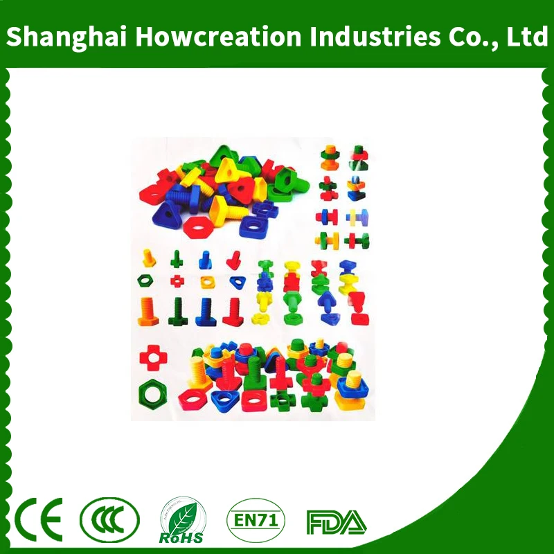 Plastic Toy Nuts And Bolts Set 54 Pc - Occupational Therapy - Matching ...