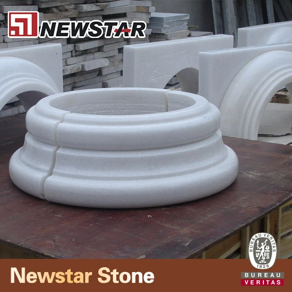 Crystal White Marble Column Base Decorative Column - Buy Decorative ...